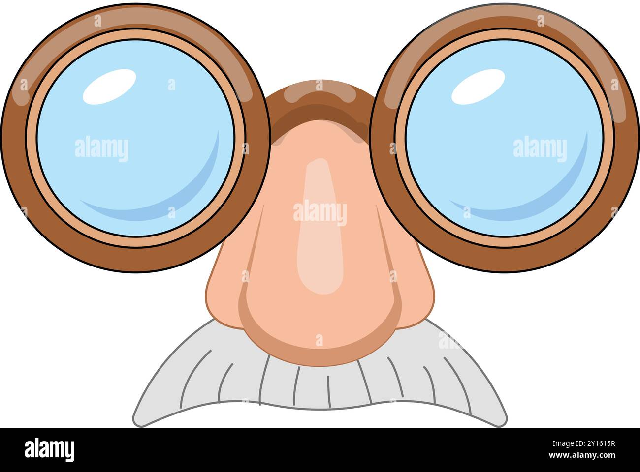 Funny disguise with glasses, fake nose and mustache celebrating carnival Stock Vector Image ...