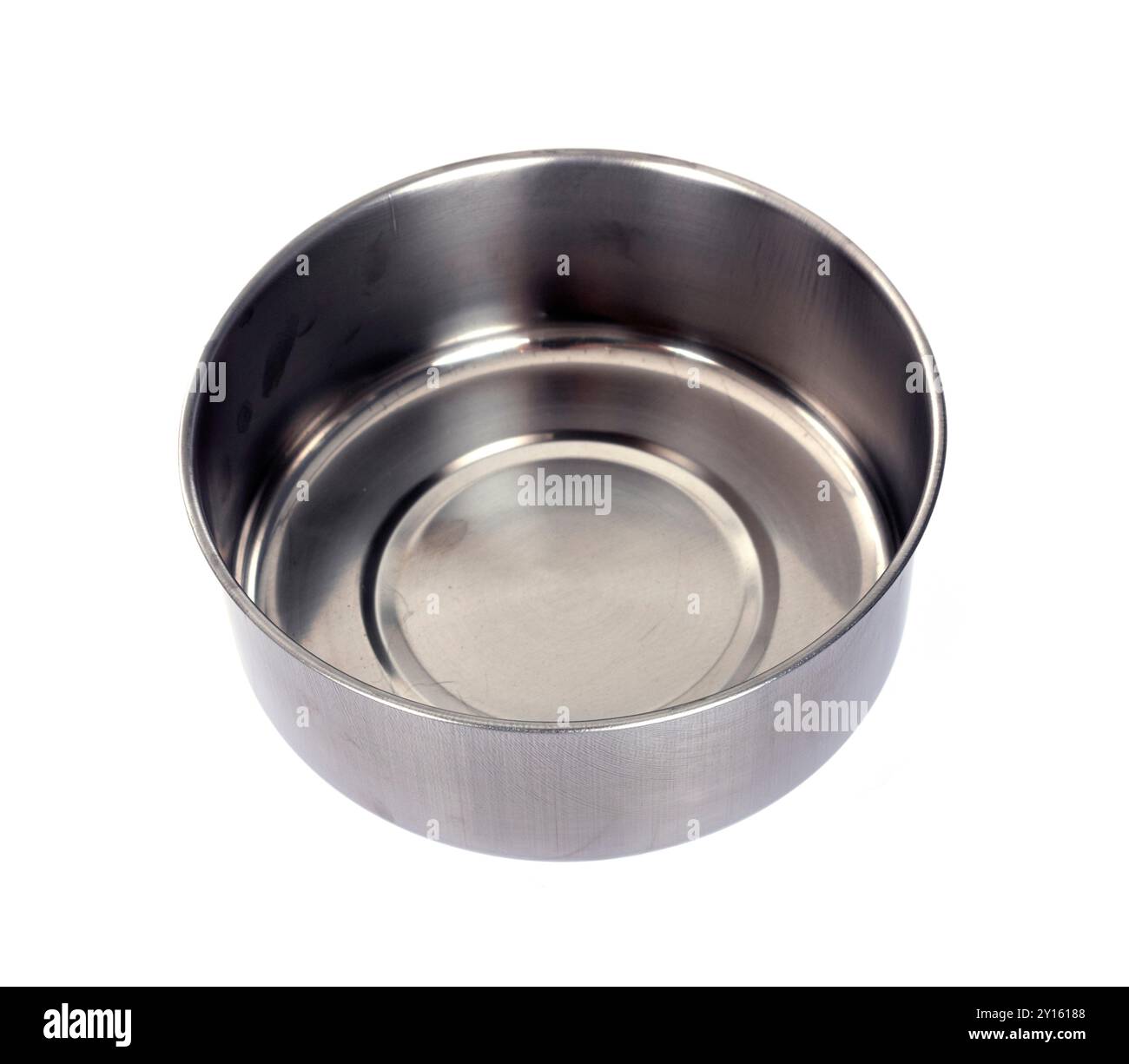 inox bowl for dog in front of white background Stock Photo - Alamy