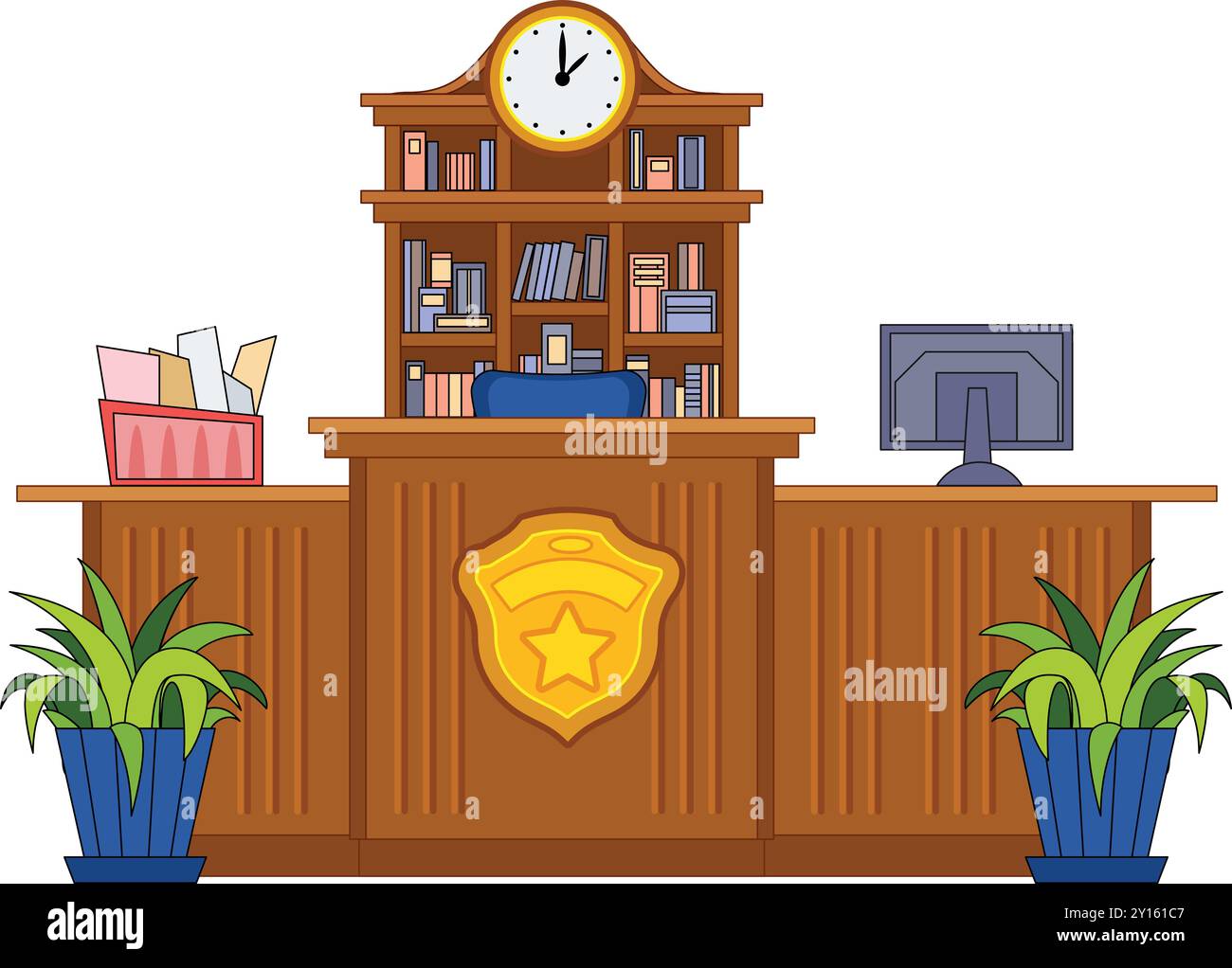 Police station reception desk Cut Out Stock Images & Pictures - Alamy