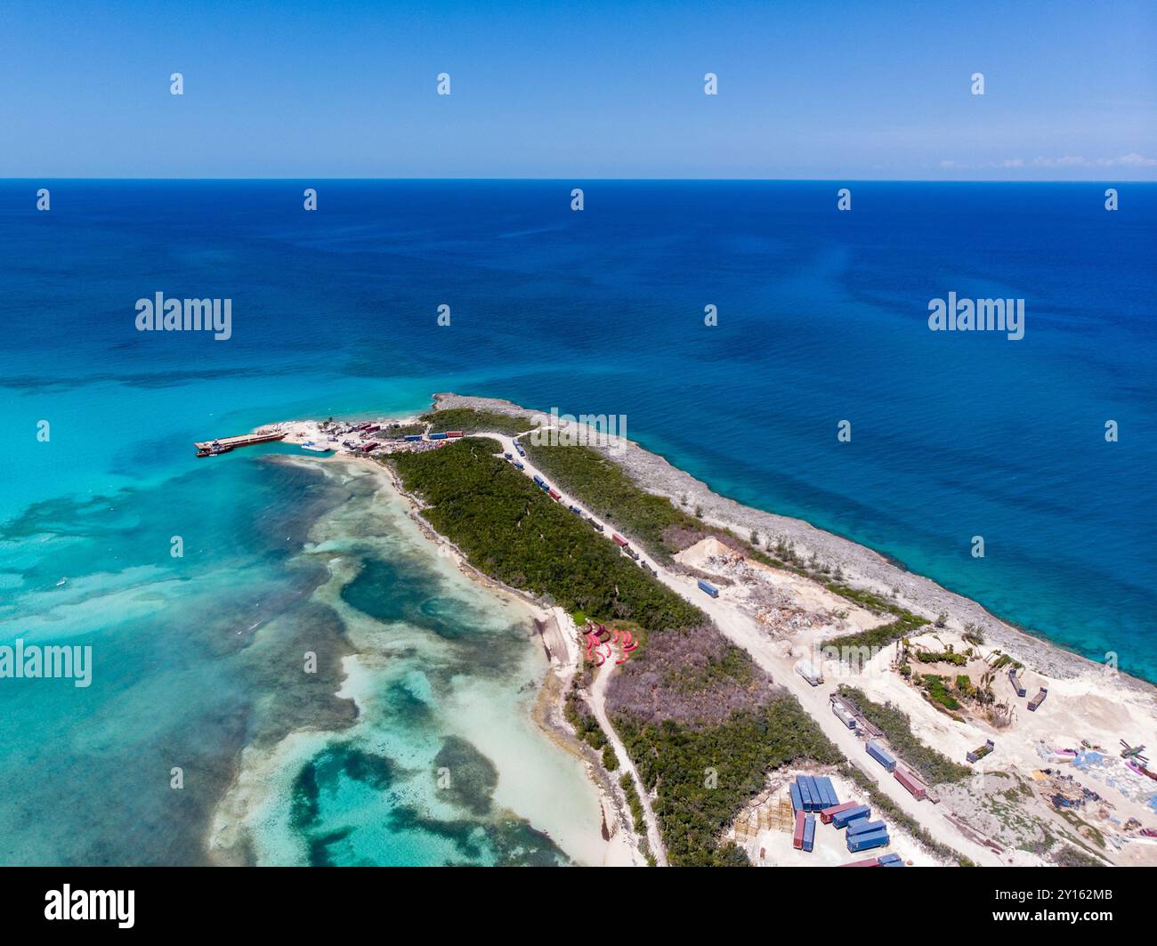 Aerial drone photo of CocoCay locally known as Little Stirrup in the ...
