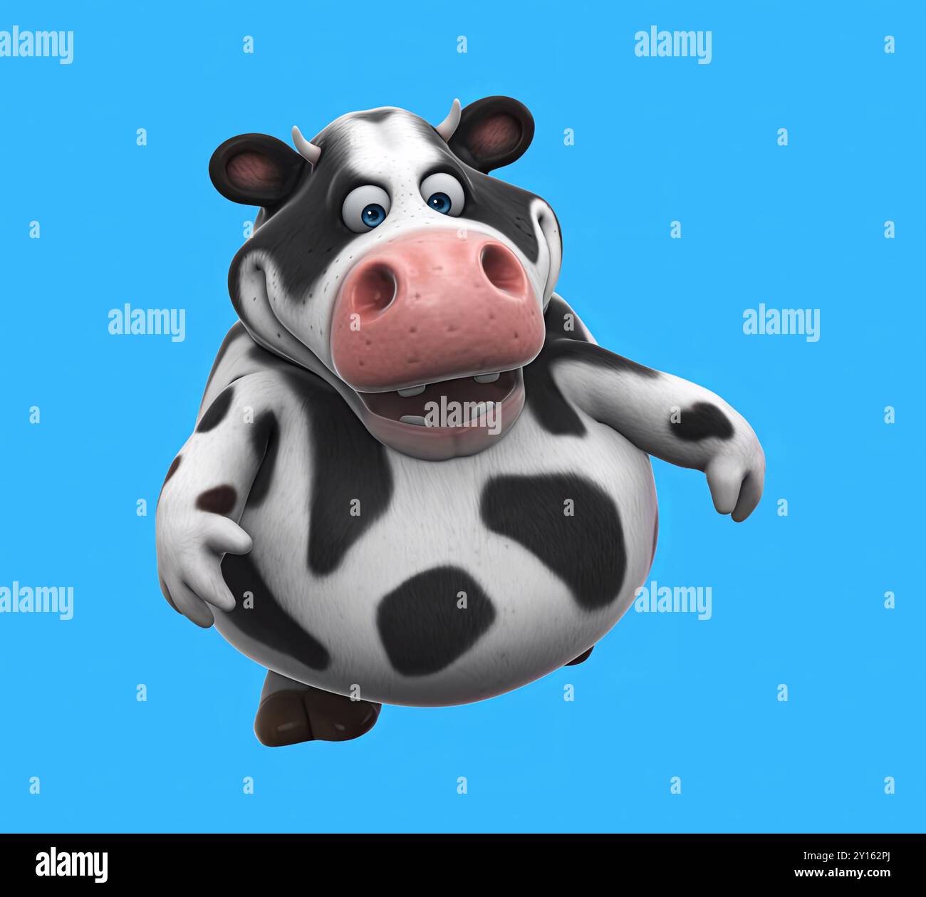 Fun 3D cartoon cow dancing Stock Photo - Alamy