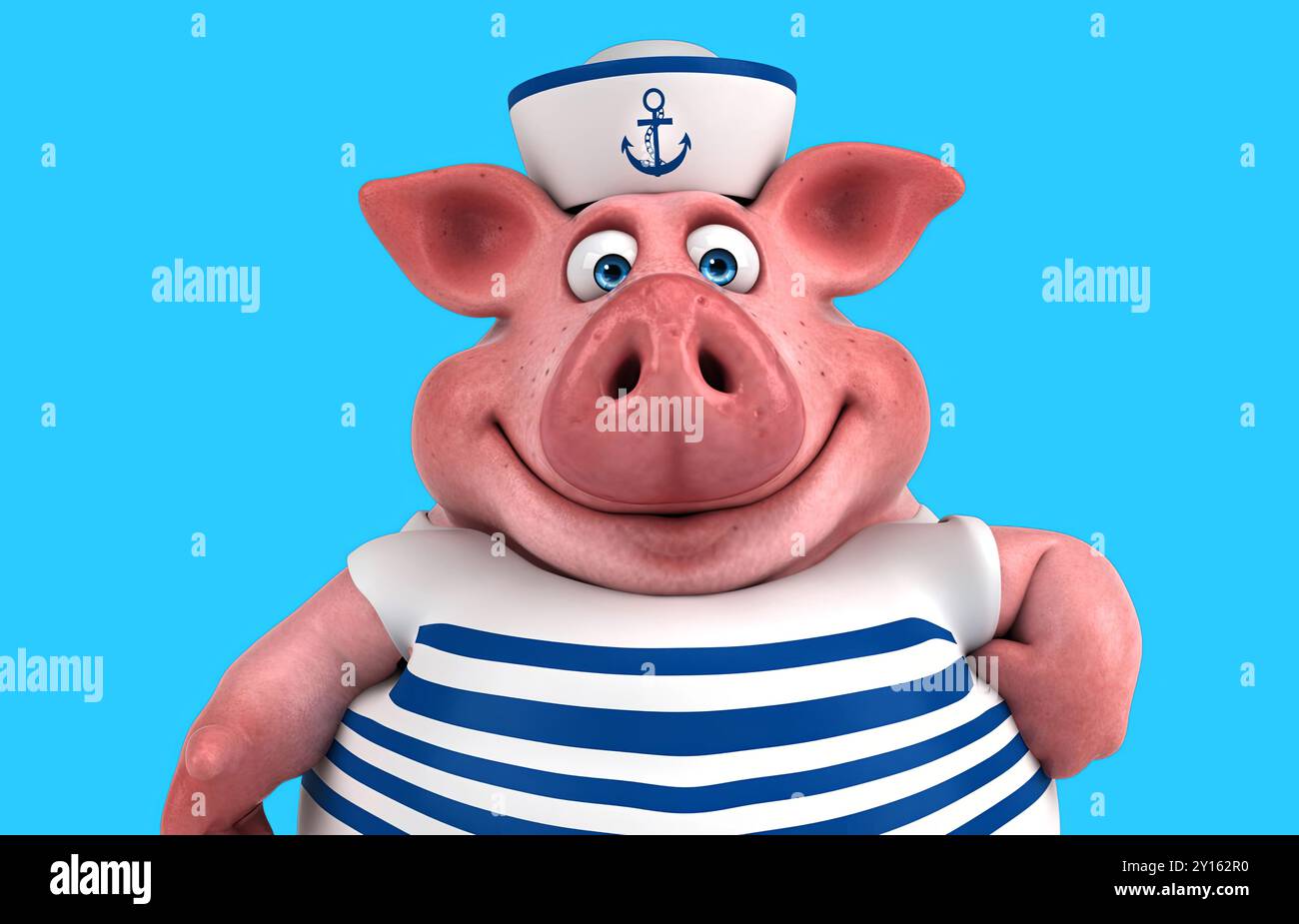 Fun 3D pig saying hello Stock Photo - Alamy