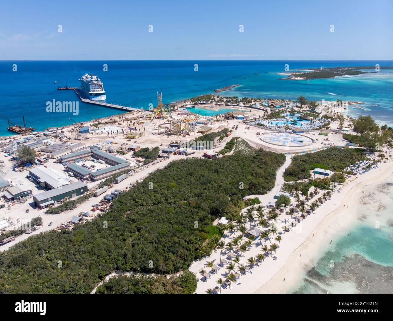 Aerial drone photo of CocoCay locally known as Little Stirrup in the ...