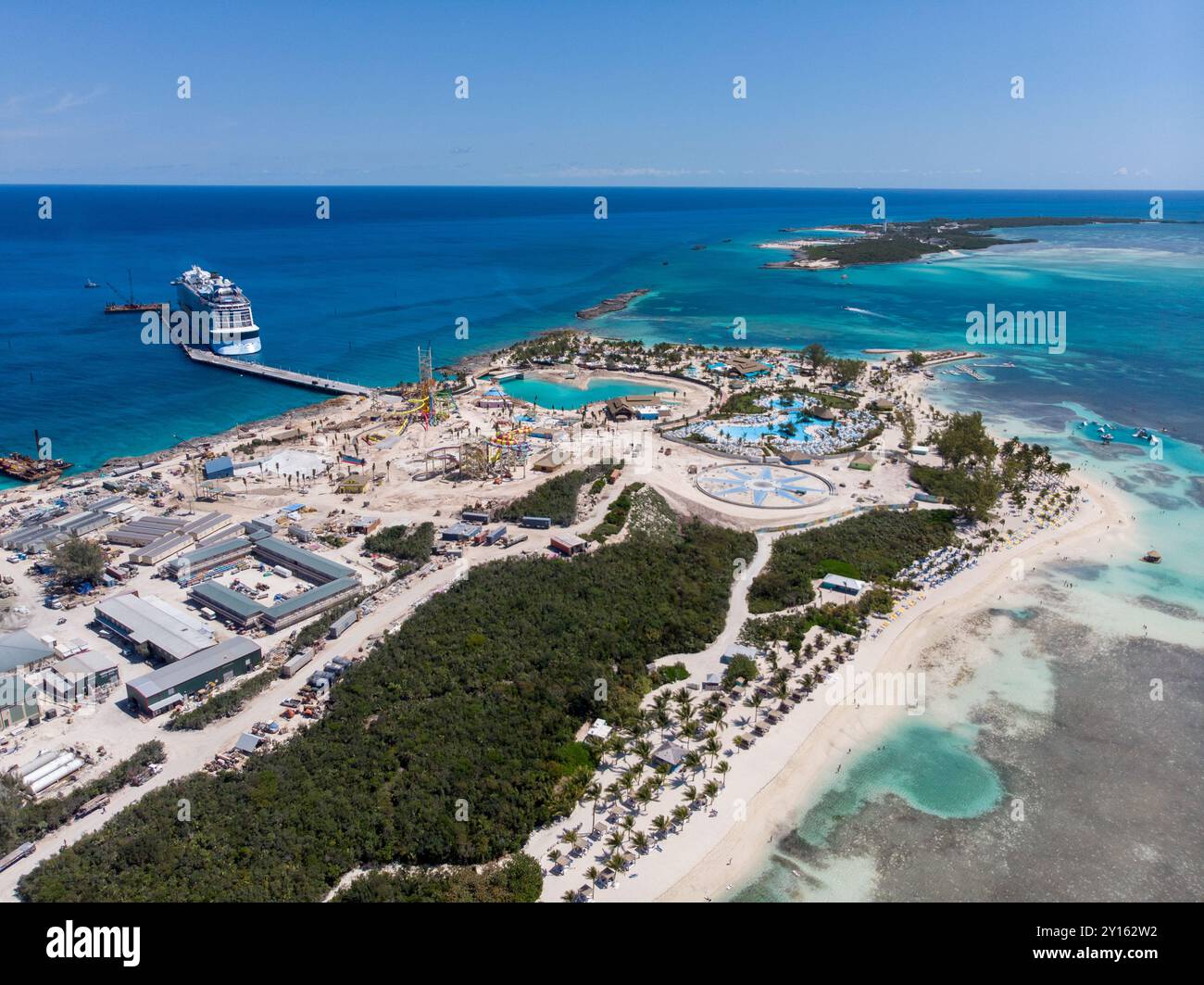 Aerial drone photo of CocoCay locally known as Little Stirrup in the ...