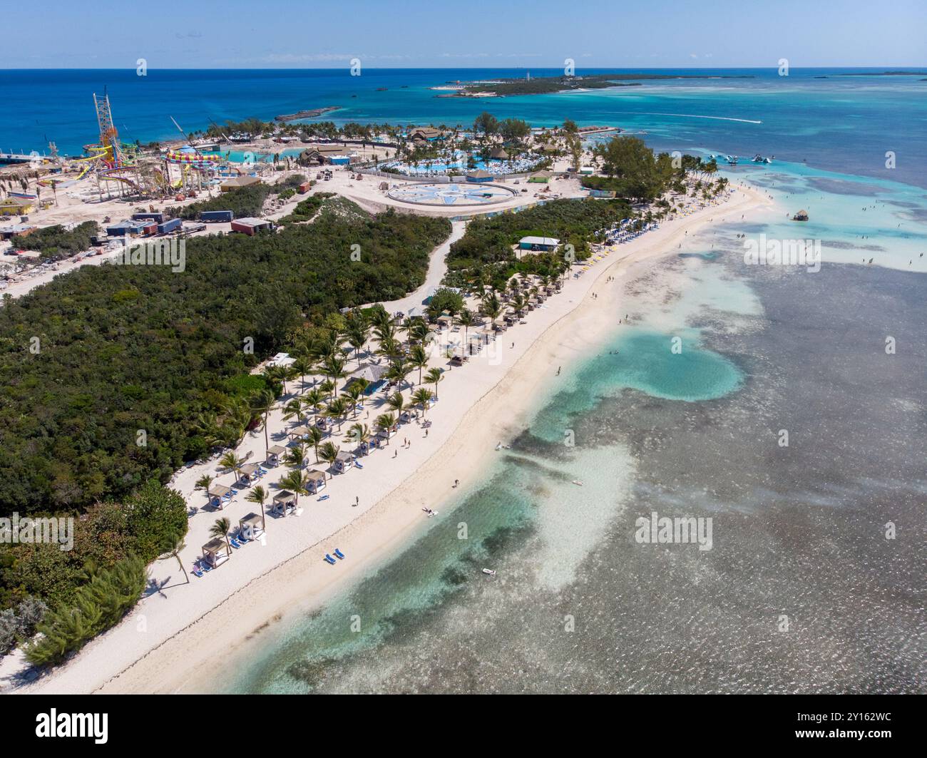 Aerial drone photo of CocoCay locally known as Little Stirrup in the ...