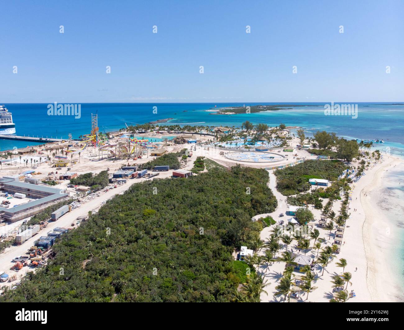 Aerial drone photo of CocoCay locally known as Little Stirrup in the ...