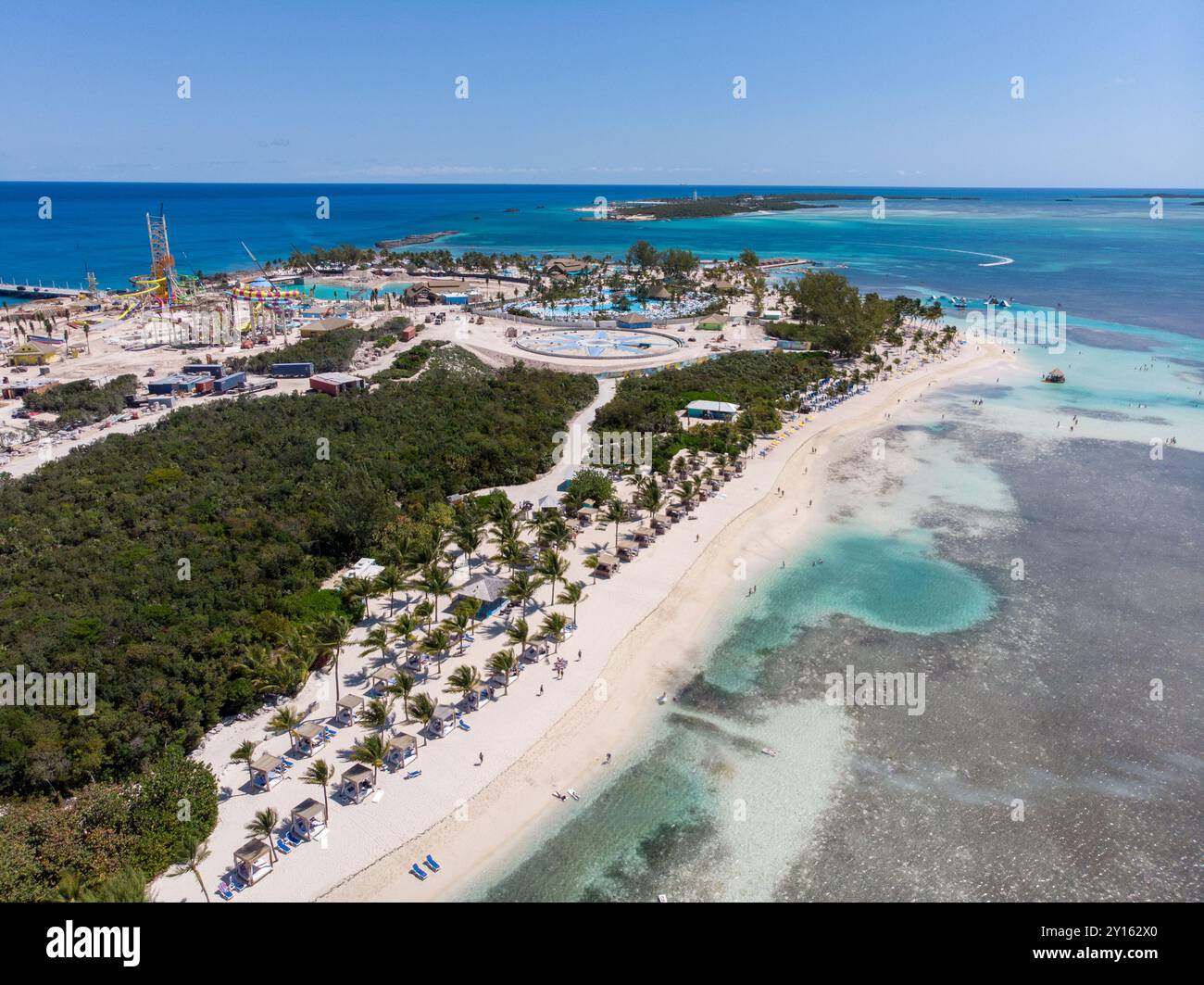 Aerial drone photo of CocoCay locally known as Little Stirrup in the ...