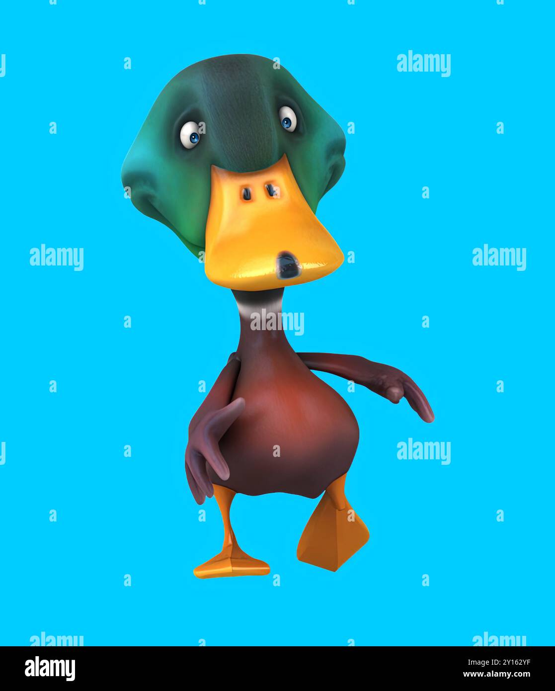 Fun 3D cartoon duck dancing Stock Photo - Alamy