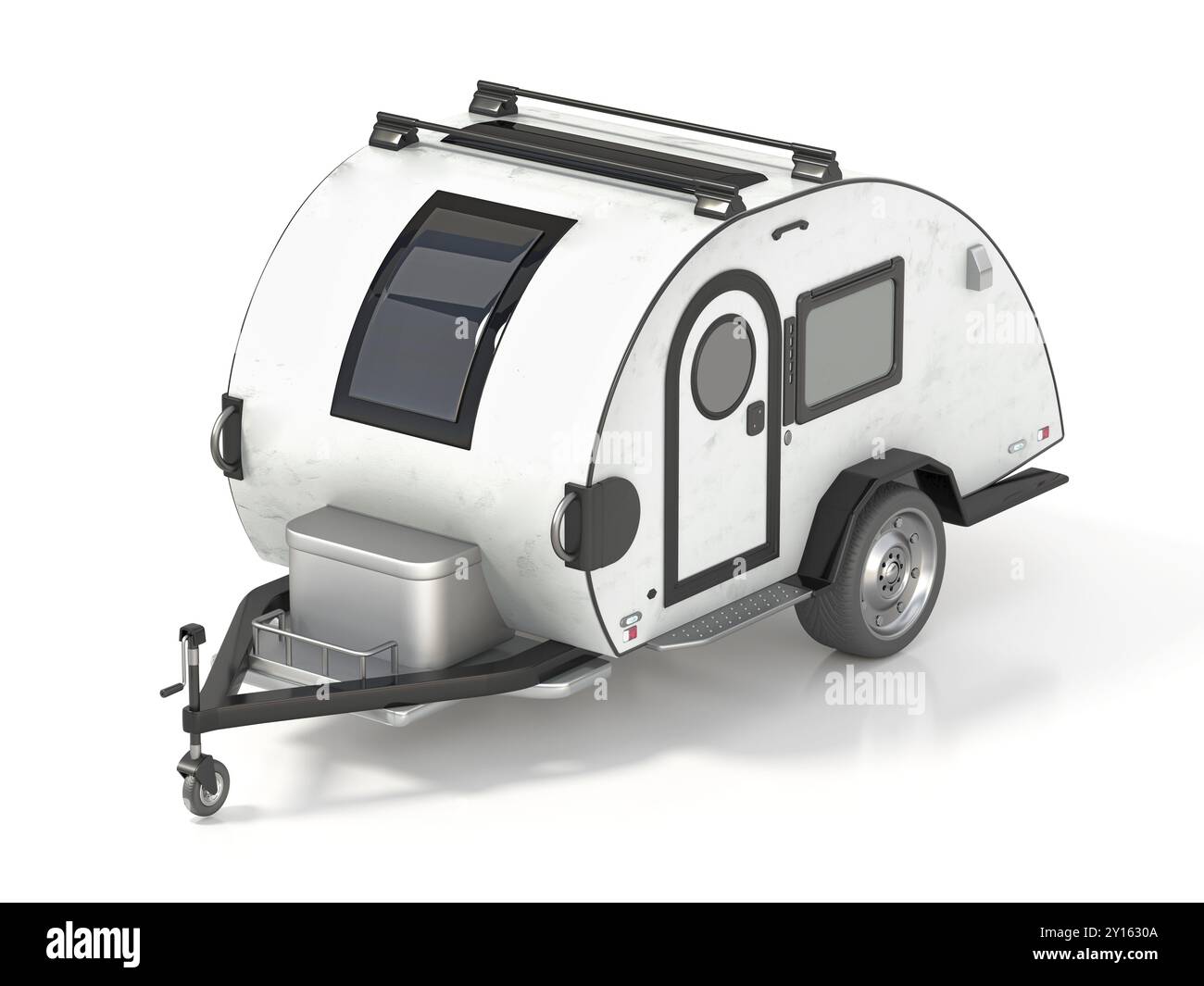 Teardrop trailer isolated on white background. 3D illustration Stock ...
