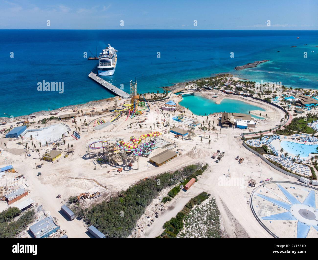 Aerial drone photo of CocoCay locally known as Little Stirrup in the ...