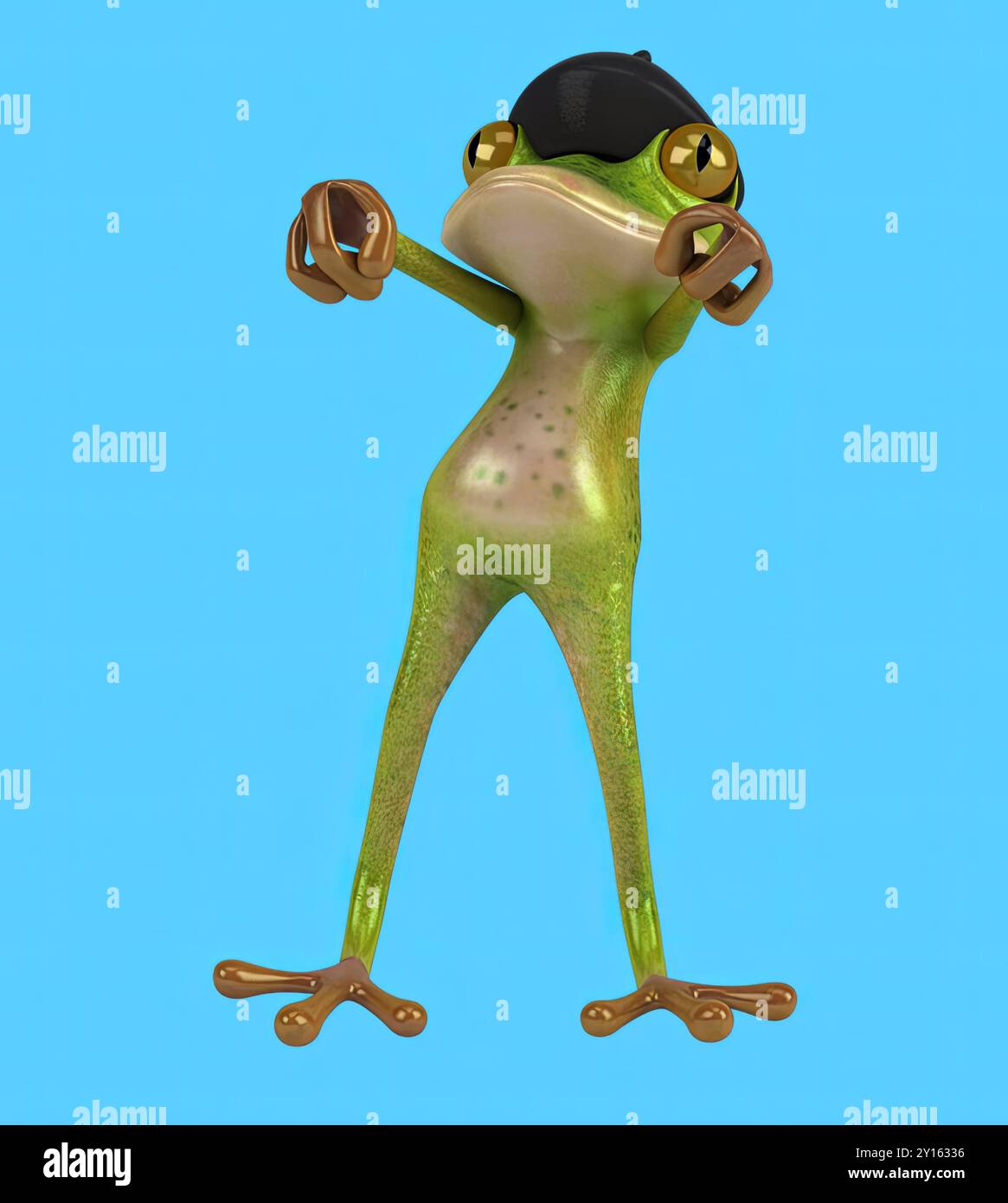 Fun 3D cartoon frog dancing Stock Photo - Alamy