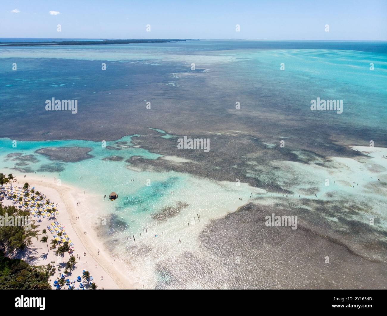 Aerial drone photo of CocoCay locally known as Little Stirrup in the ...