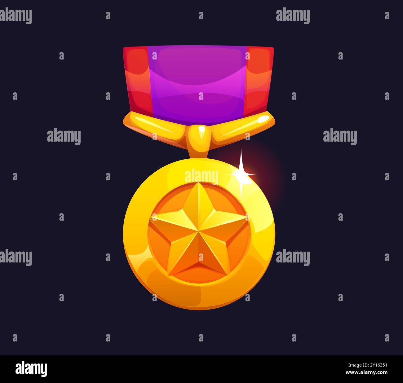 Medal attached Stock Vector Images - Alamy