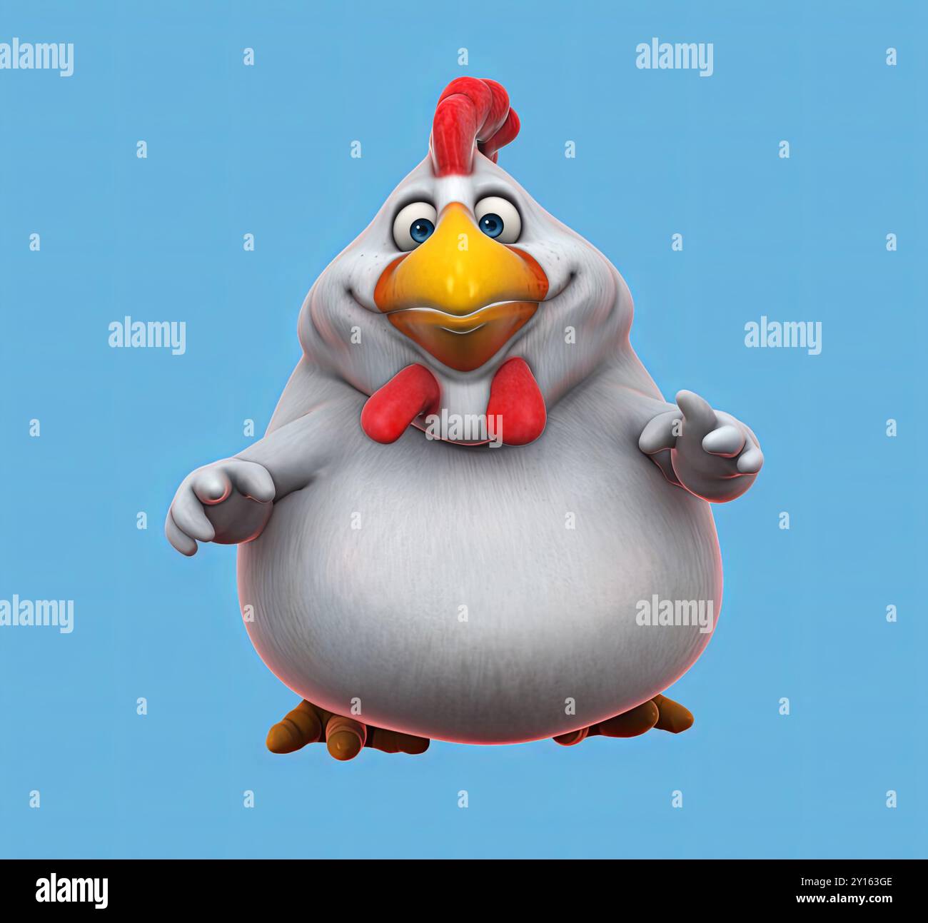 Fun 3D cartoon hen dancing Stock Photo - Alamy