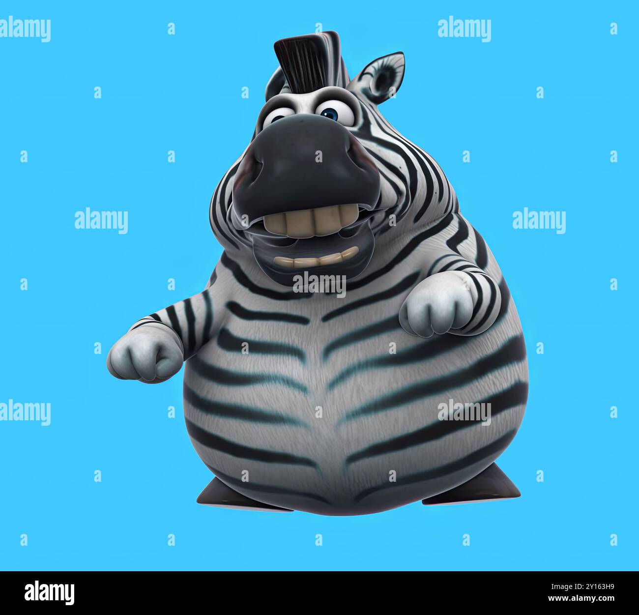Fun 3D cartoon zebra dancing Stock Photo - Alamy