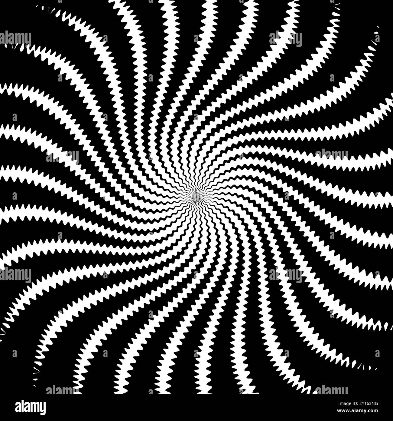 Psychedelic hypnosis swirls, hypnotic spiral pattern. Abstract black ...