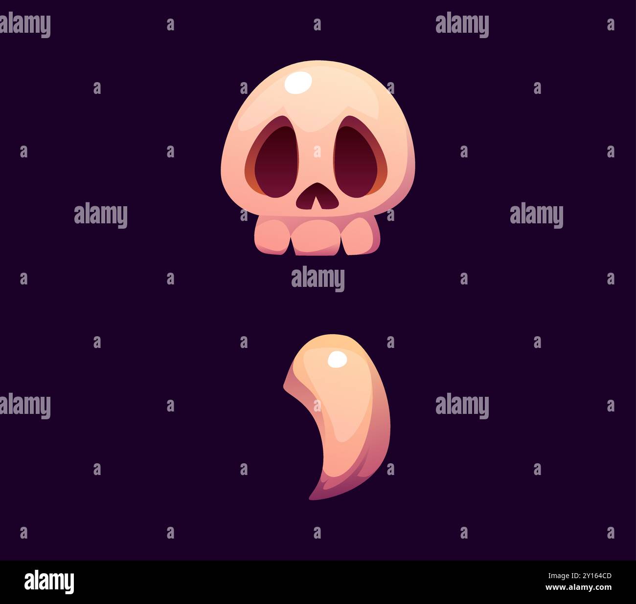 Halloween font, semicolon punctuation symbol, cartoon evil type as ...