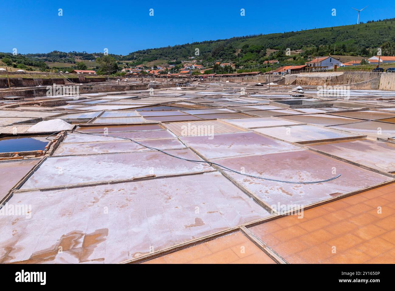 Rio Maior, Portugal: July 7, 2024: Fonte da Bica Salt Flats, aka ...
