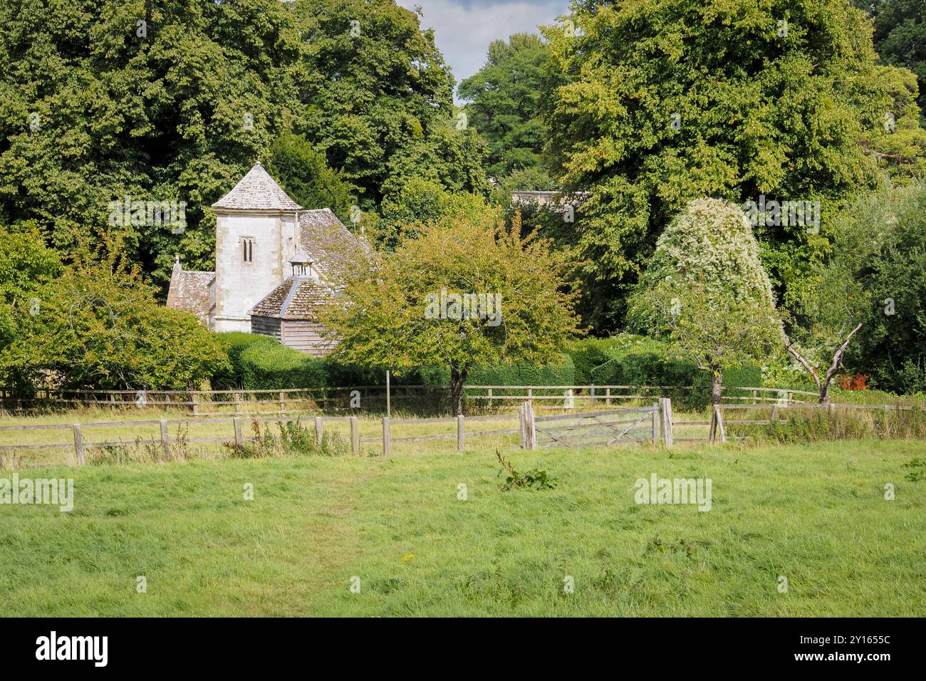 13th-century St Swithuns church on the edge of Compton Beauchamp ...