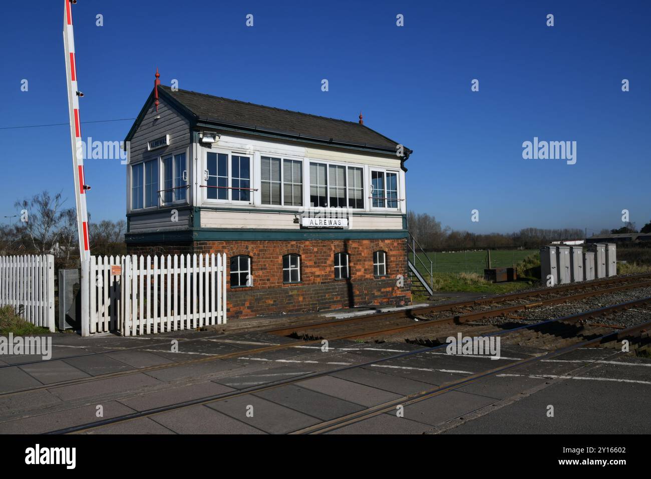 Alrewas Signal Box on the South Staffordshire Railway line between ...