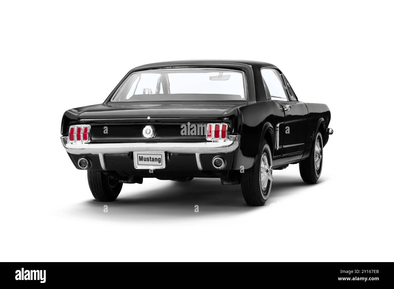 Izmir, Turkey - Jun 4 2024: A rear right-side view of a black Ford ...