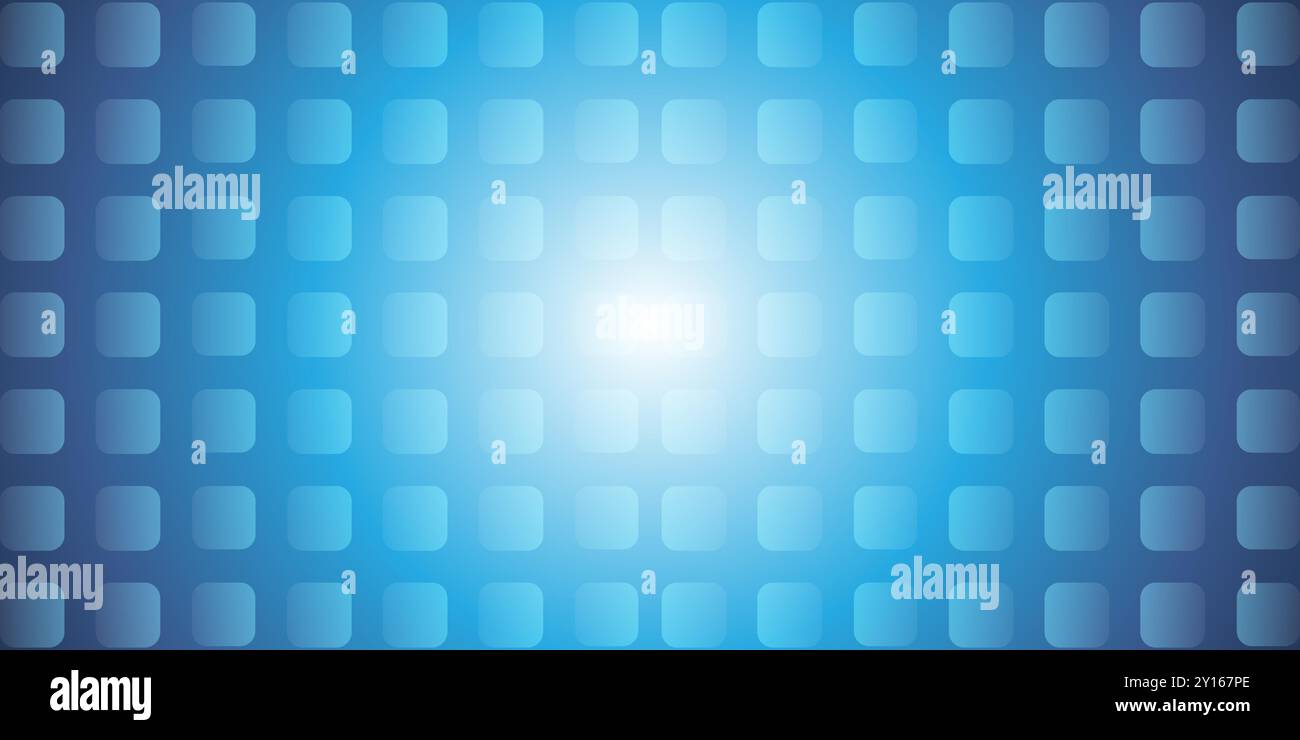 Tiles of Translucent Glowing Squares Colored in Shades of Blue ...
