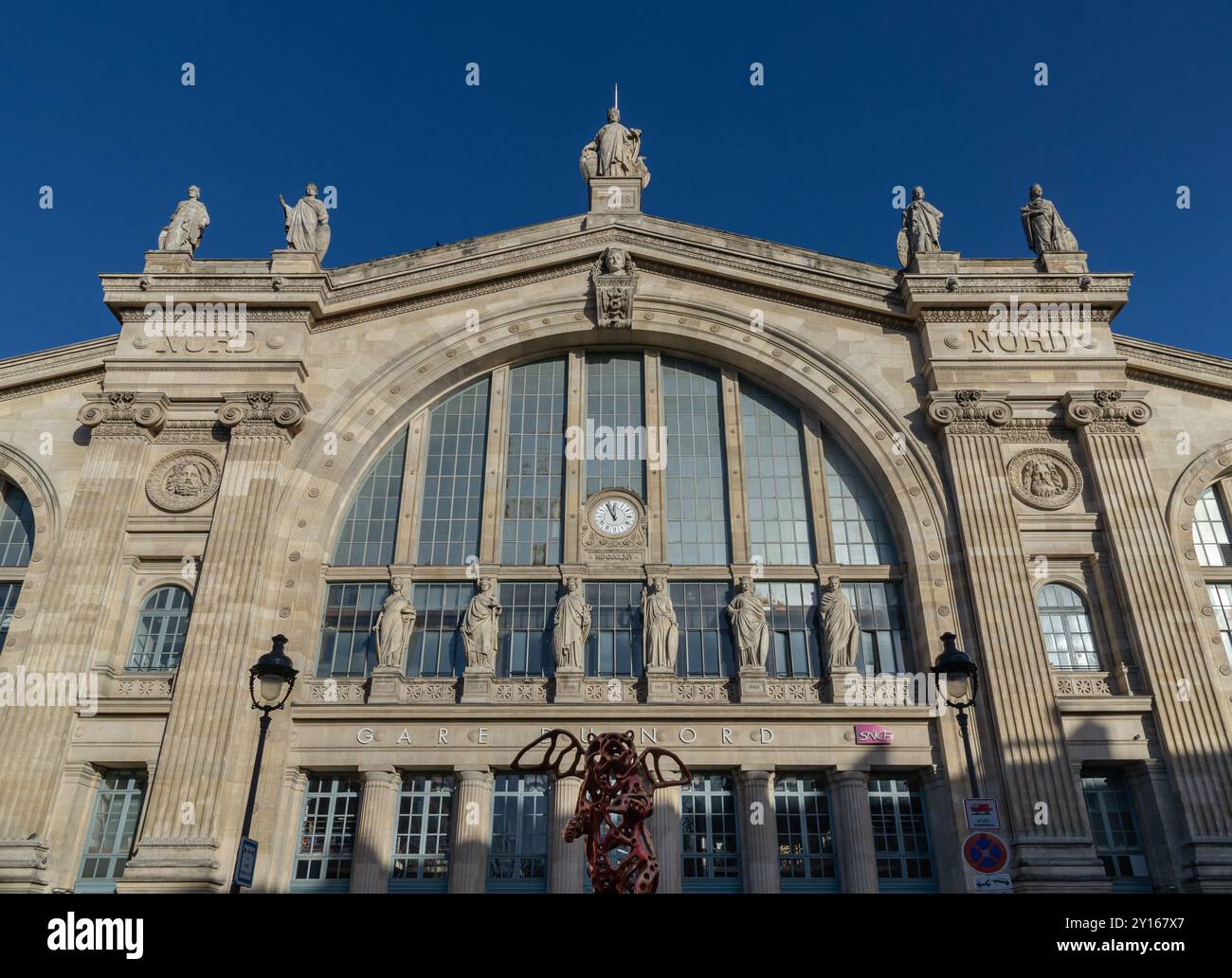France, Paris - Jan 05, 2024 - Exterior architecture of Gare du Nord ...