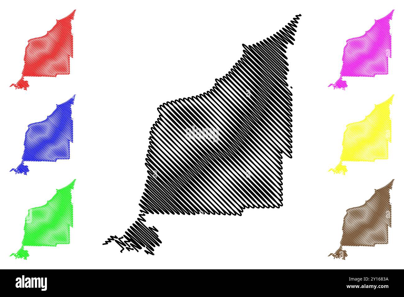 Lambton County (Canada, Ontario Province, North America) map vector ...