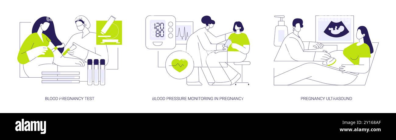 Prenatal examination abstract concept vector illustrations Stock Vector ...