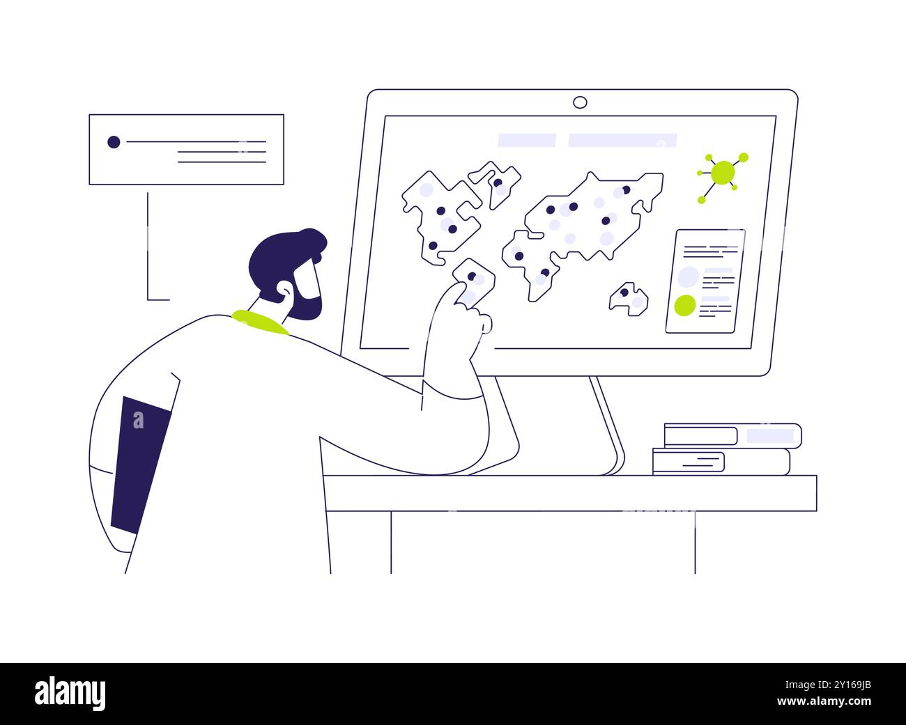 Healthcare data visualization abstract concept vector illustration ...