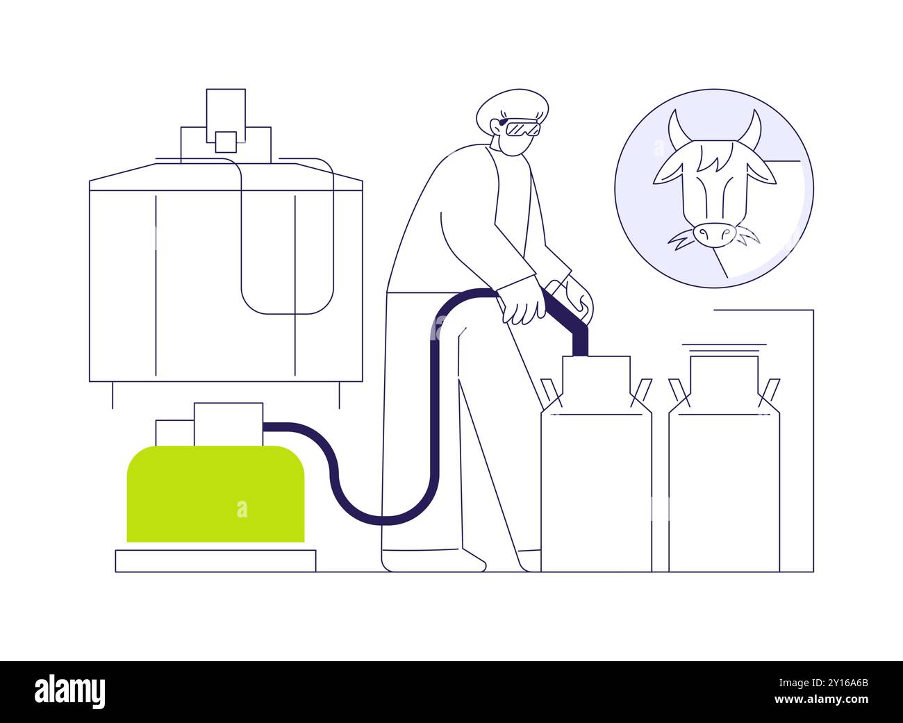 Milk collection abstract concept vector illustration Stock Vector Image ...