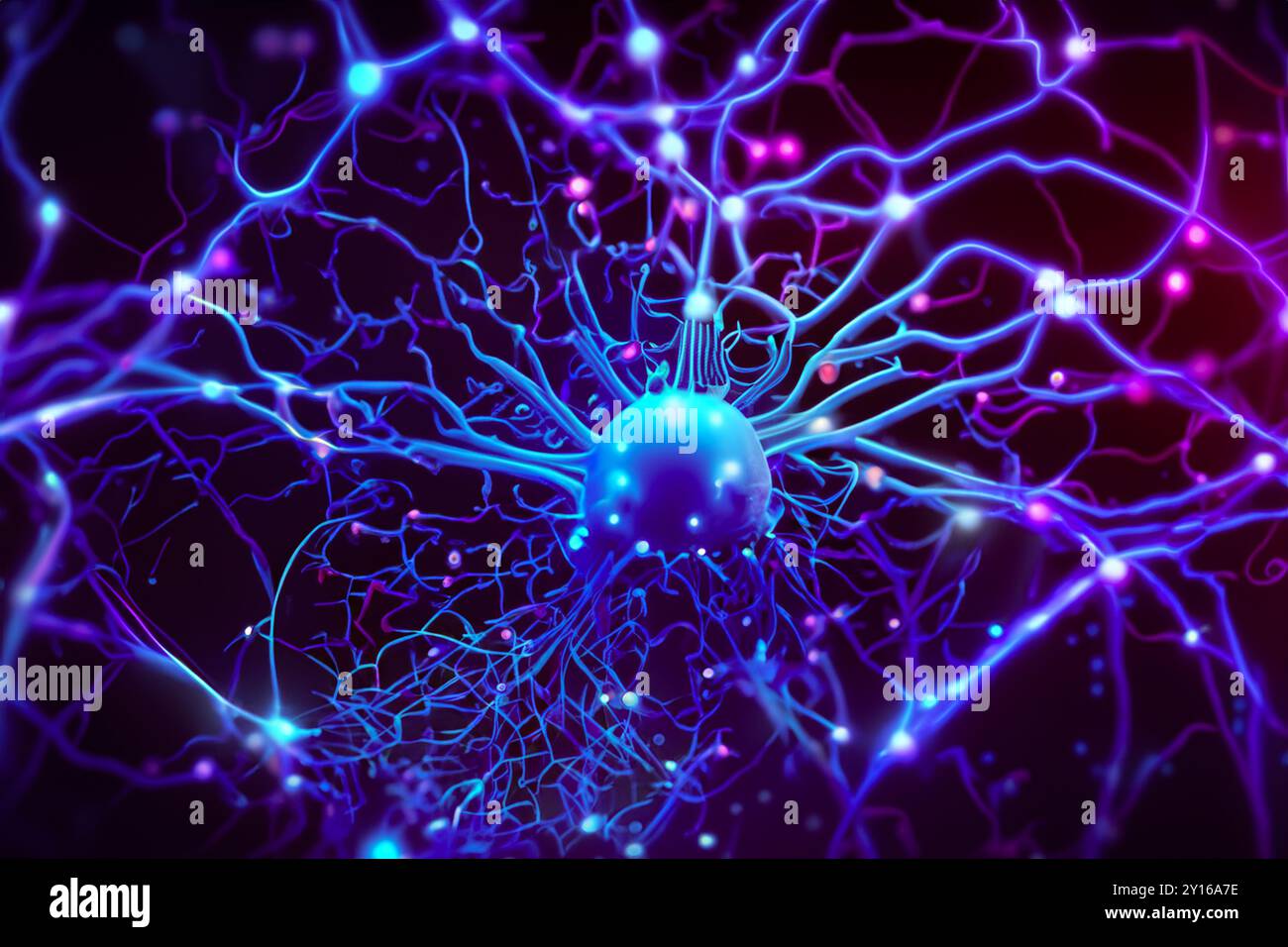 Digital neural network brains perfect for tech processes, neural ...