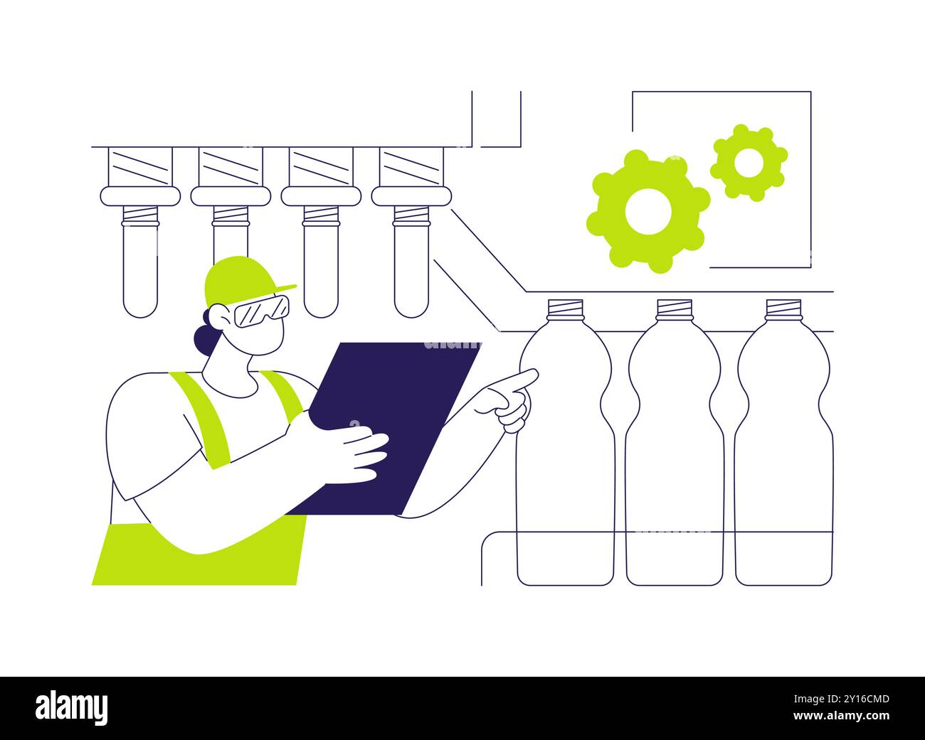 Pet bottle production abstract concept vector illustration Stock Vector ...