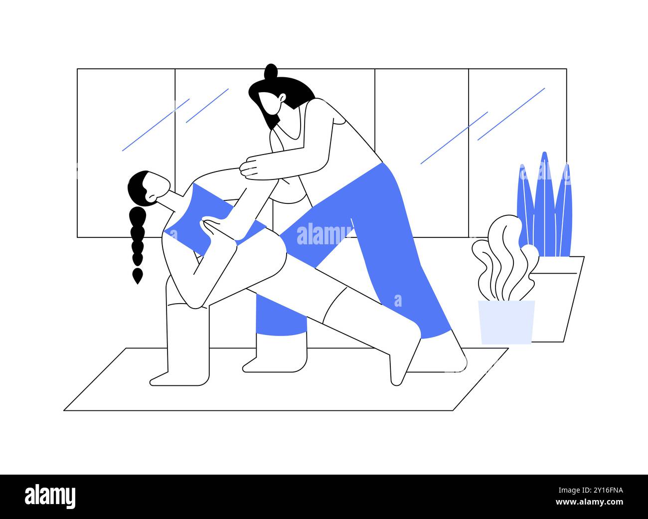 Yoga instructor isolated cartoon vector illustrations Stock Vector Image & Art - Alamy