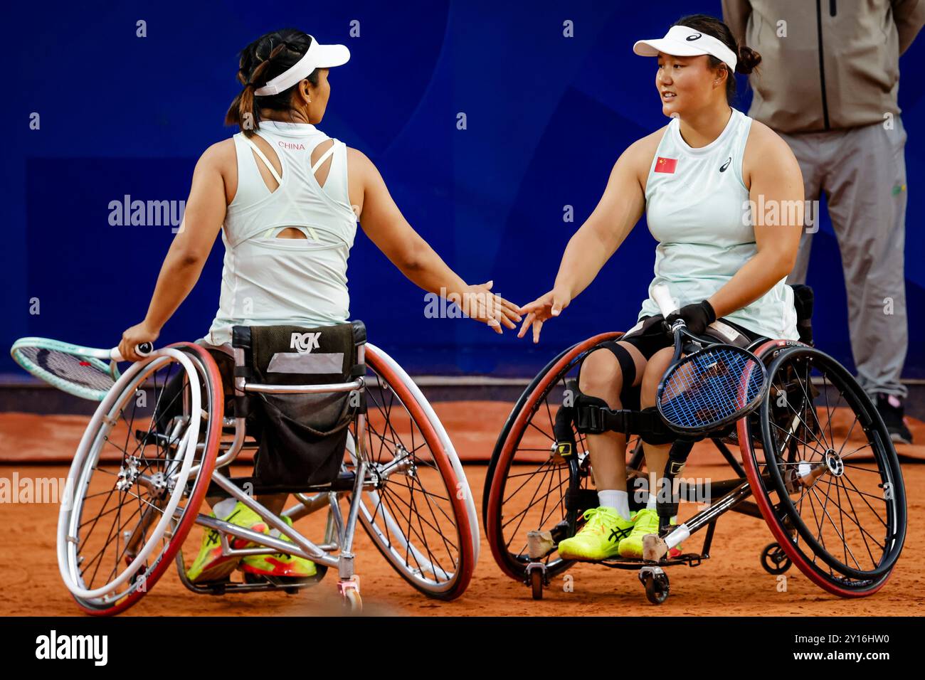 Paris, Sept. 5, 2024, Paralympics wheelchair tennis event. Xiaohui Li ...
