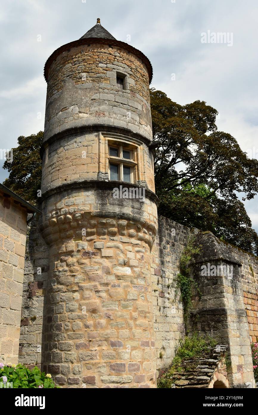 Watchtower in the surrounding wall of the castles of the village of ...