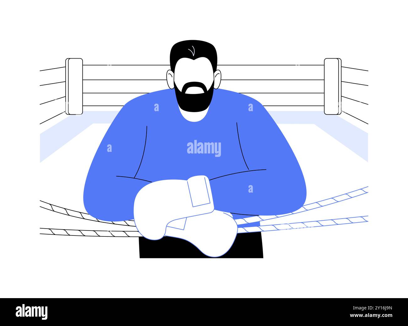 Kickboxing gym owner isolated cartoon vector illustrations Stock Vector ...