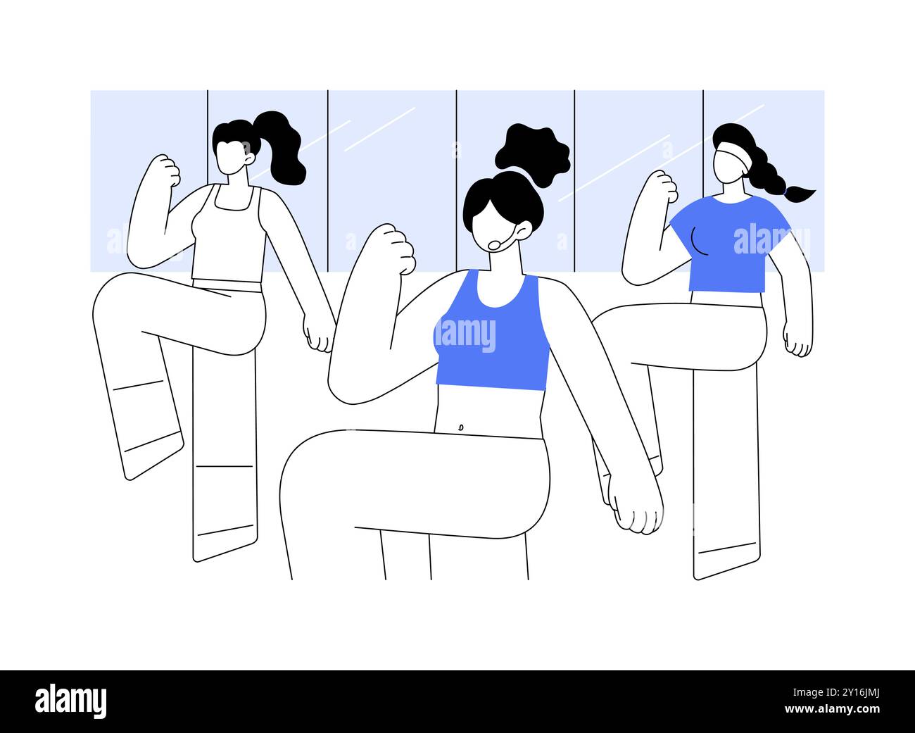 Fitness instructor isolated cartoon vector illustrations Stock Vector ...