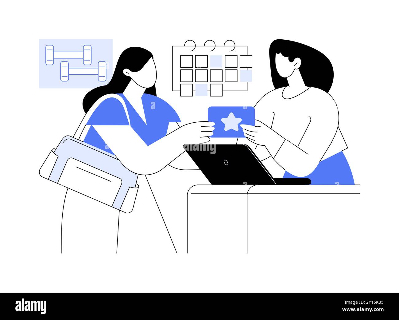 Gym subscription isolated cartoon vector illustrations Stock Vector ...