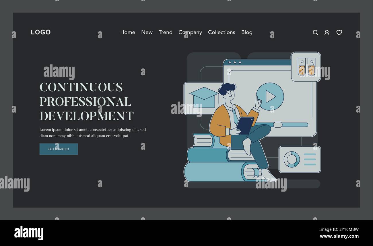 Online Education Platform concept. Lifelong learning and skill ...