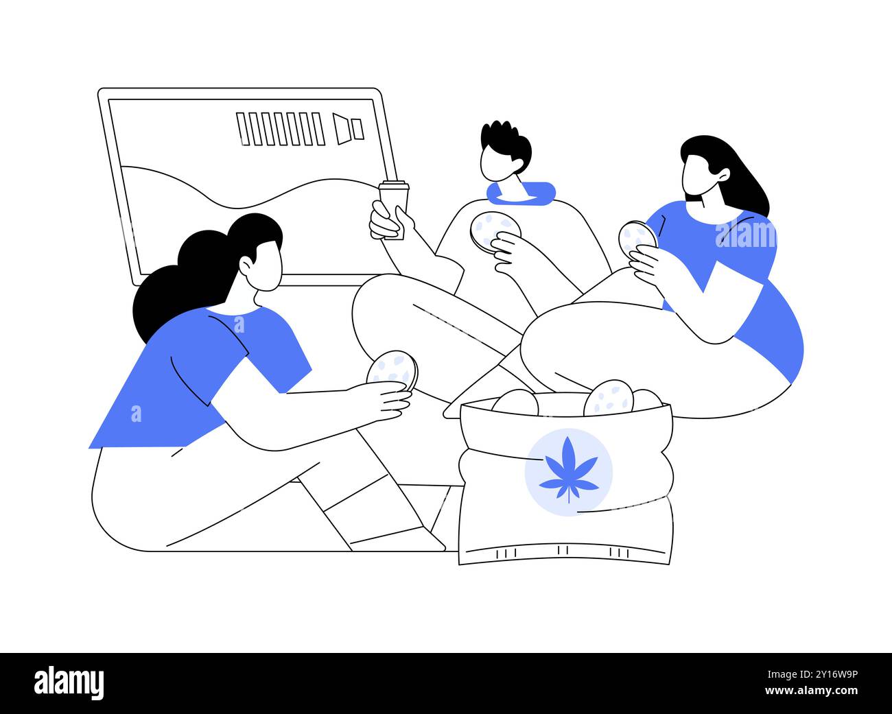 Marijuana edibles isolated cartoon vector illustrations Stock Vector ...