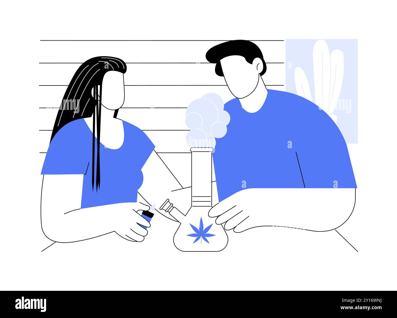 Smoking bong isolated cartoon vector illustrations Stock Vector Image ...