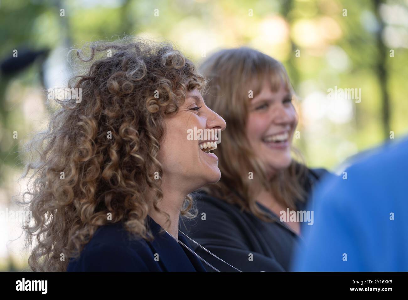 Dortmund, Germany. 05th Sep, 2024. Alessija Lause (l) and Stephanie ...