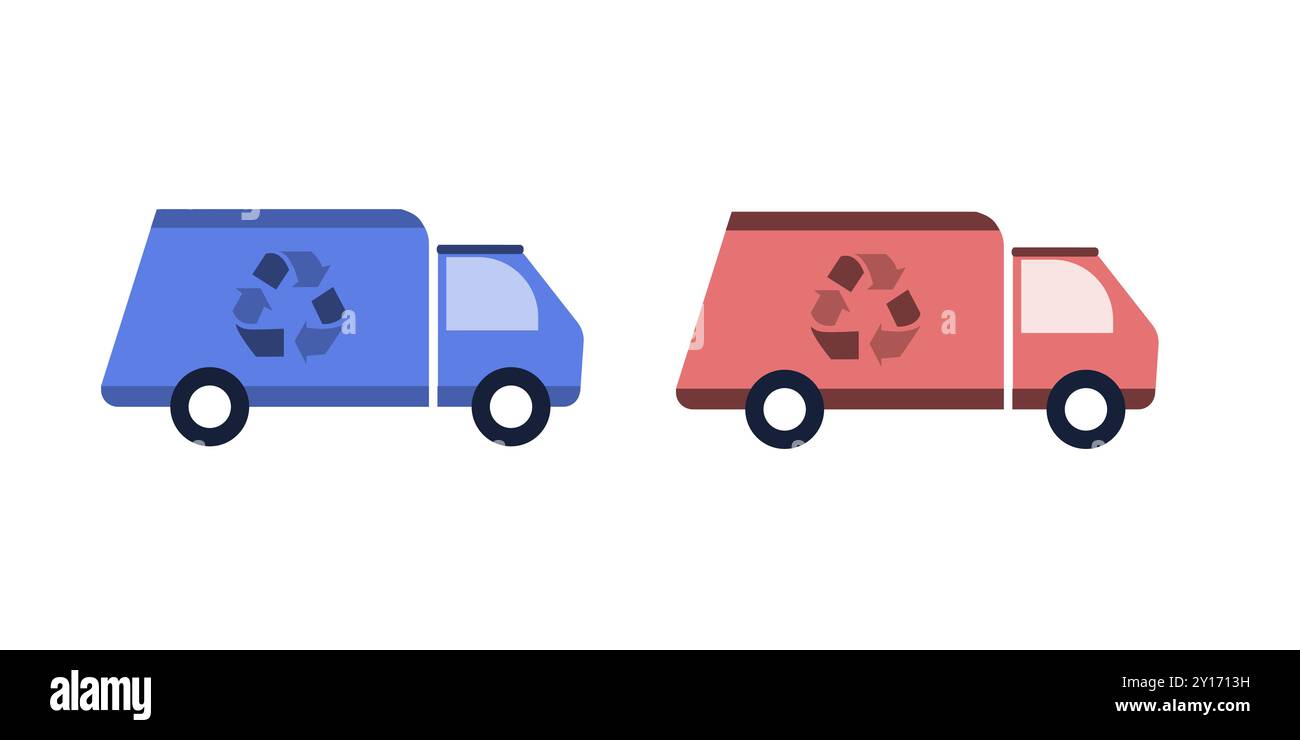 White bin truck Stock Vector Images - Alamy