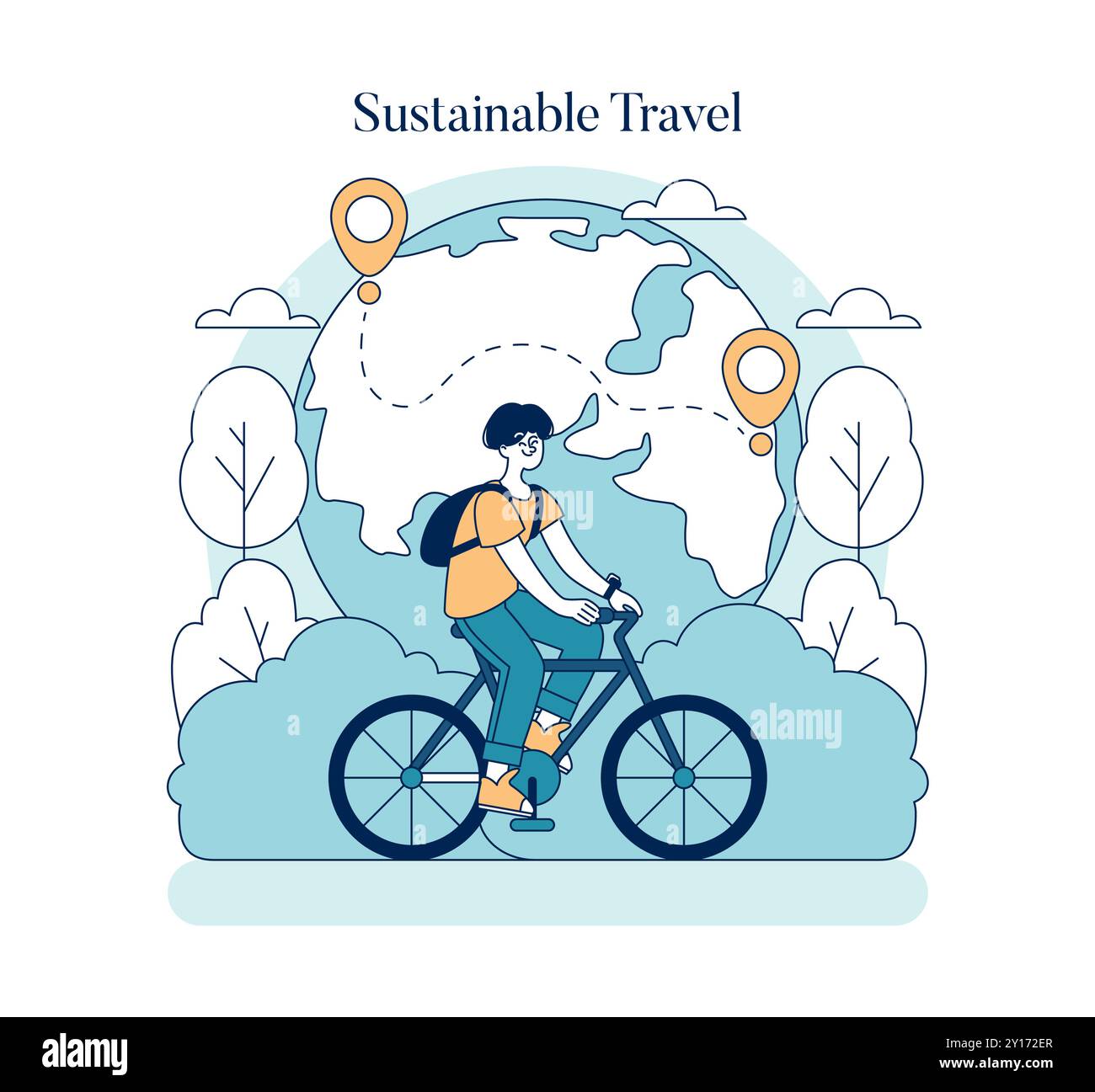 Bike green route Stock Vector Images - Alamy