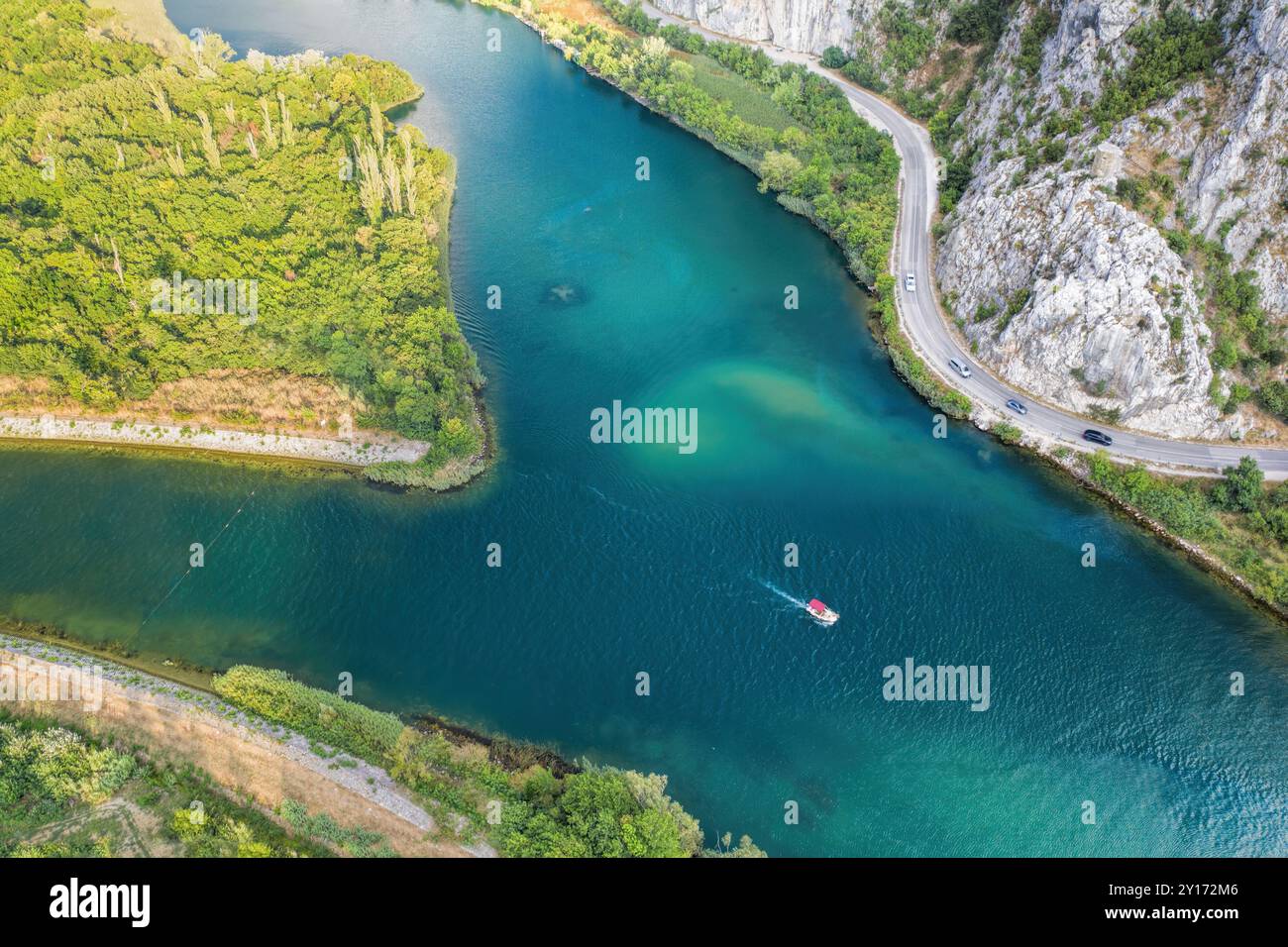 Aerial view raft on cetina hi-res stock photography and images - Alamy