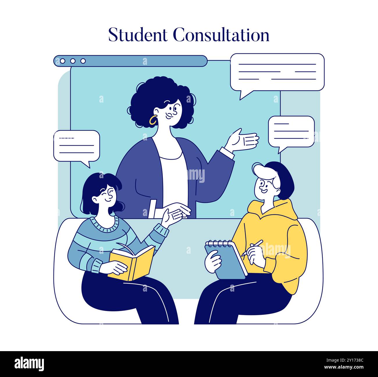 Teacher feedback student Stock Vector Images - Alamy