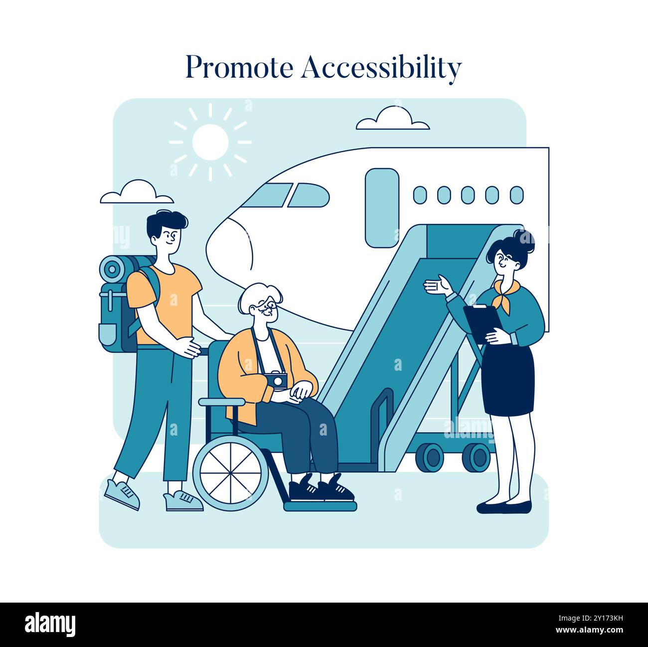 Elderly disabled passenger Stock Vector Images - Alamy