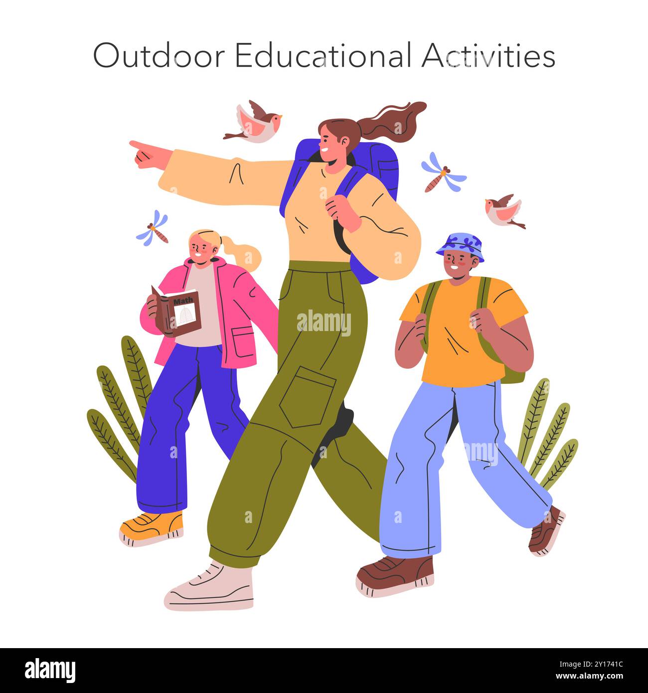 Student students field trip Stock Vector Images - Alamy