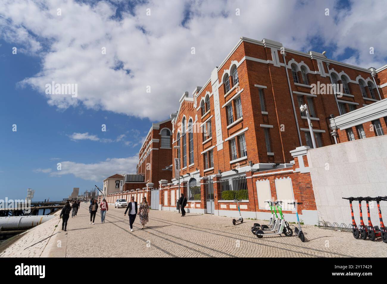 The MAAT old power station turbine halls with surrounding dramatic ...